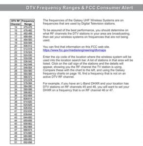 SCHEMATICS & FREQUENCY CHARTS - Galaxy Audio