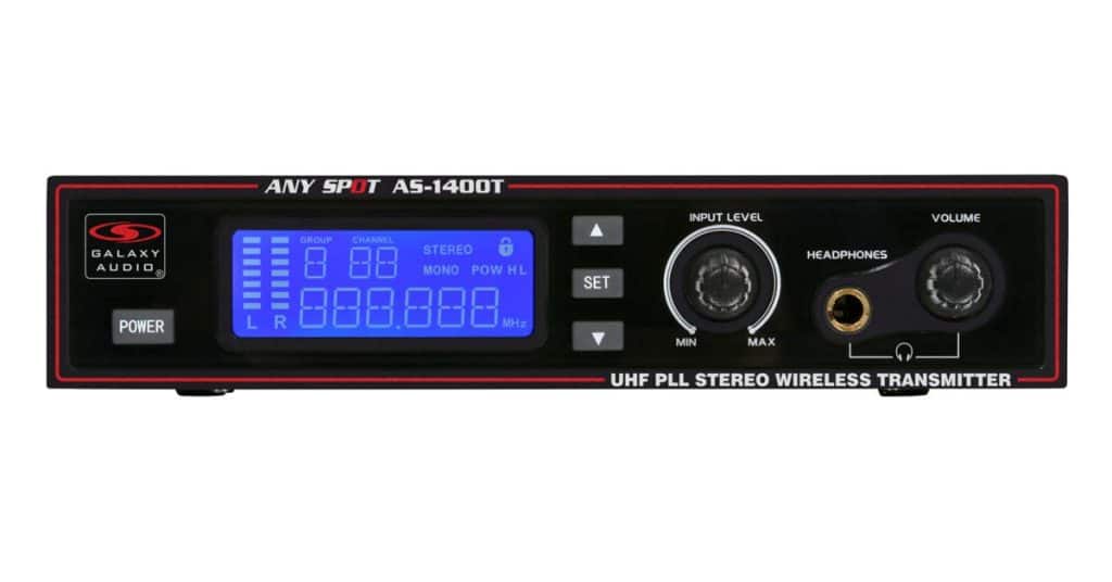 AS-1400T 275 Channel UHF Transmitter ONLY - Galaxy Audio