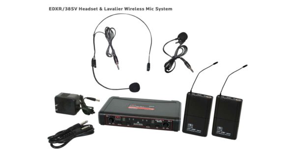 EDX Professional Dual Channel Wireless Mic System (UHF) - Galaxy Audio