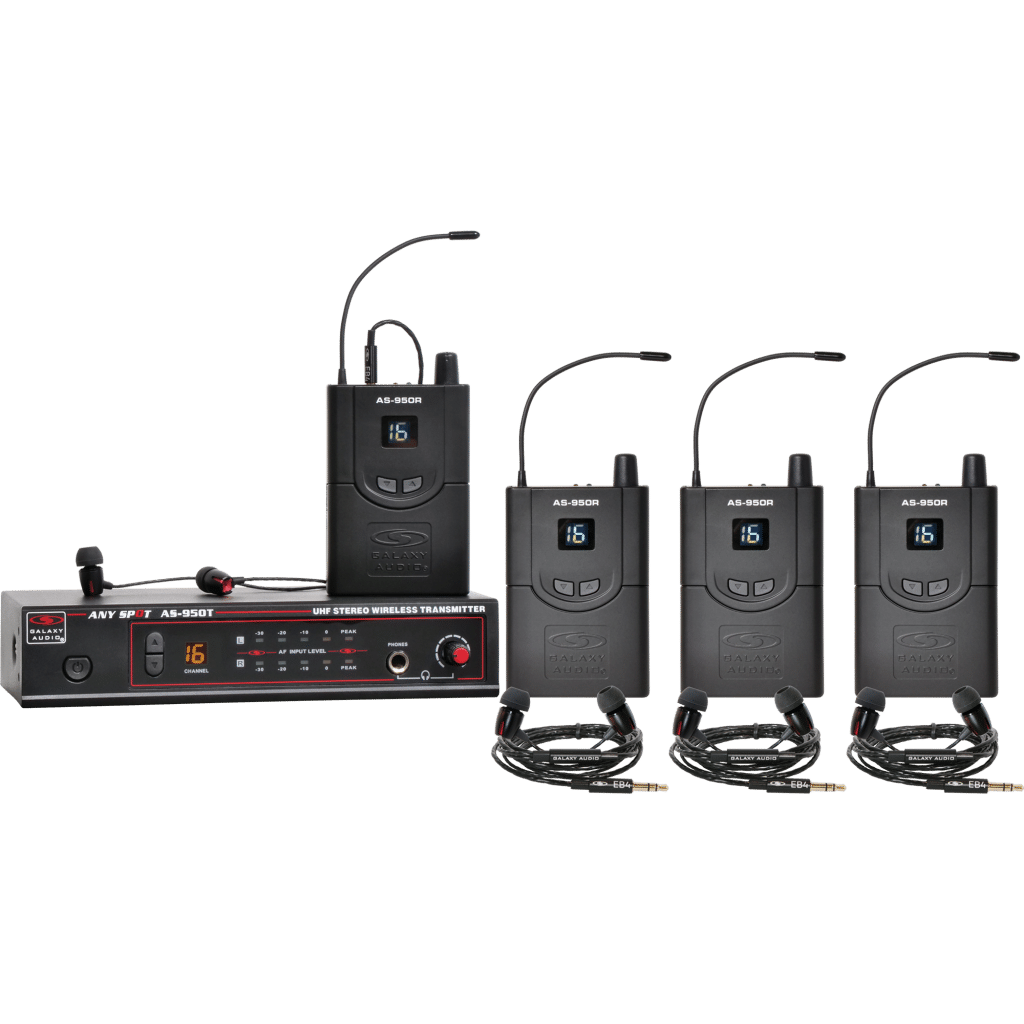 AS-950 16 Channel Stereo Wireless Personal In-Ear Monitor System ...